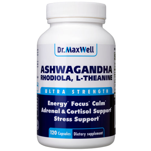 Dr. MaxWell Dietary Supplement with Ashwagandha, Rhodiola & L-Theanine ...